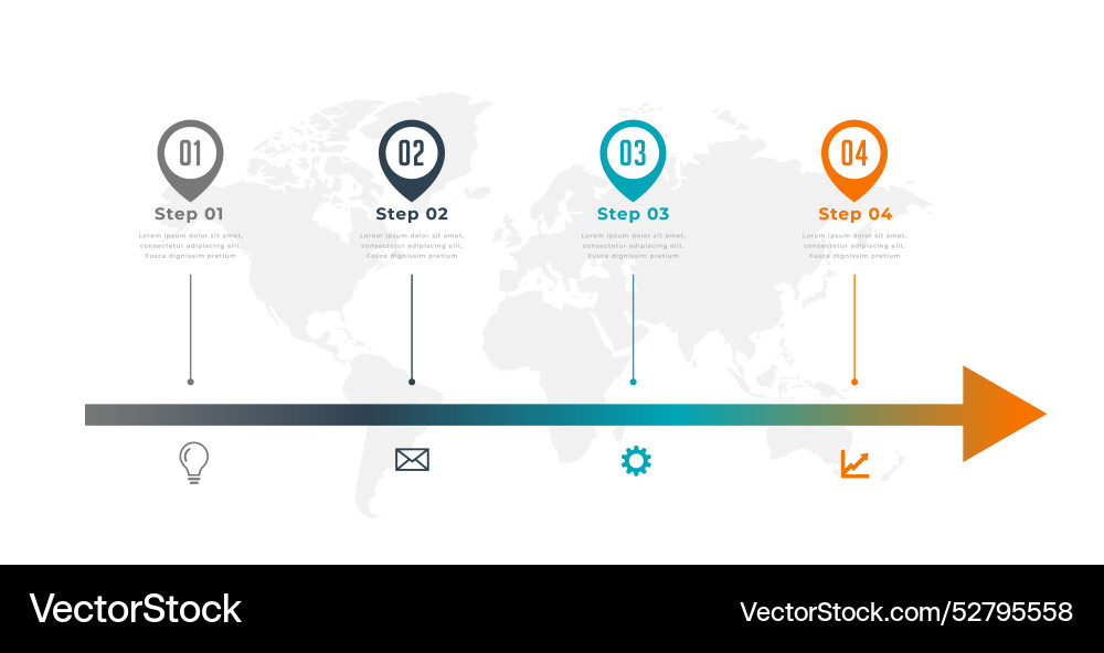 Business infographic target path layout for Vector Image