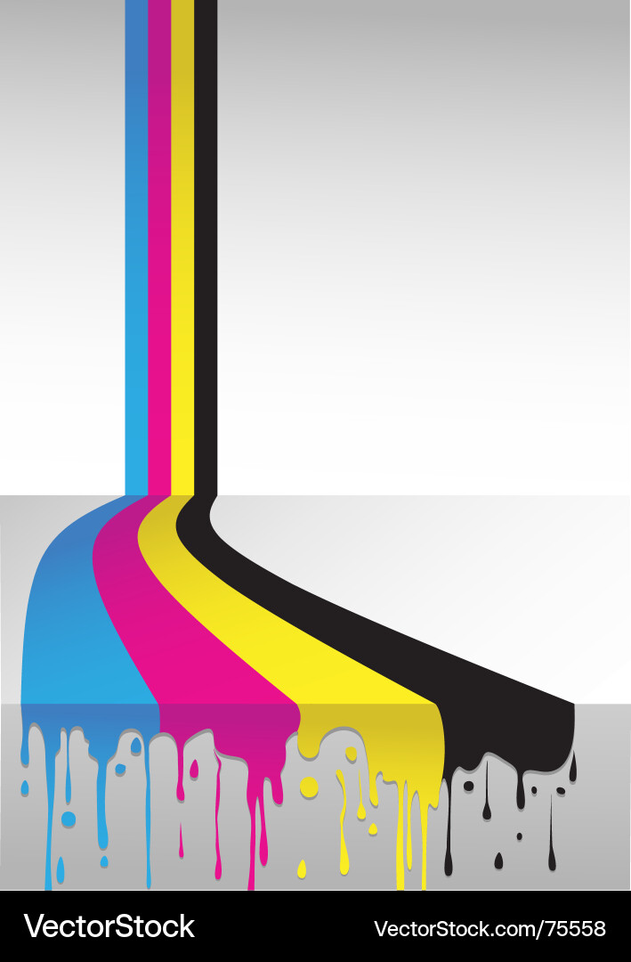Cmyk flow Royalty Free Vector Image - VectorStock