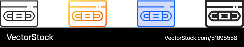 Domestic iconthin linear gradient blue stroke Vector Image