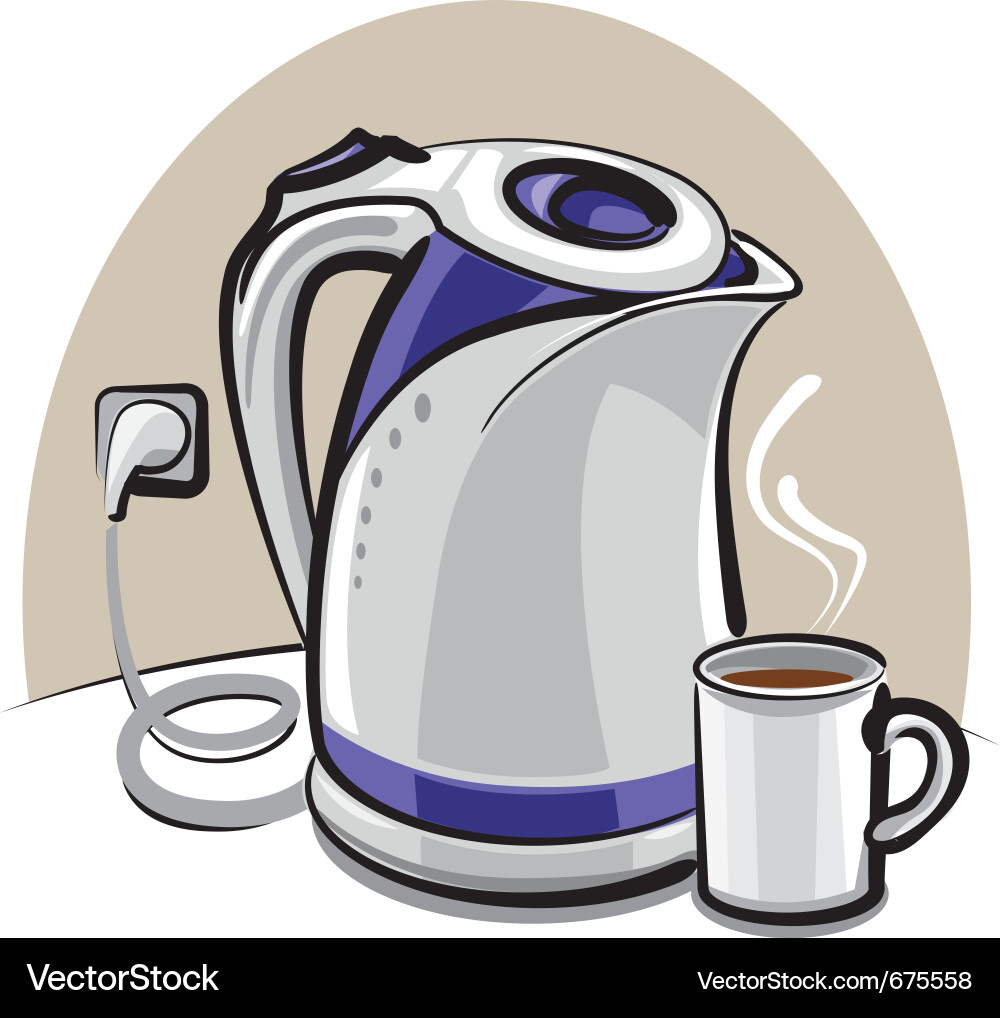 Electric kettle Royalty Free Vector Image - VectorStock
