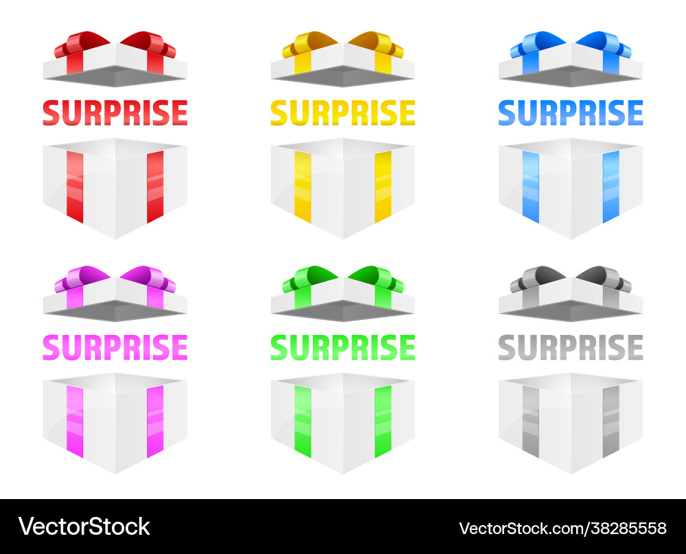Present box design isolated on white background Vector Image