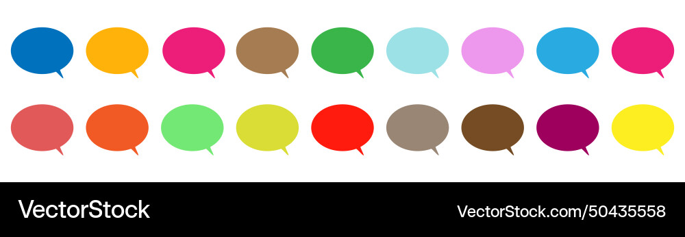 Speech bubble icon set talk bubbles cloud Vector Image