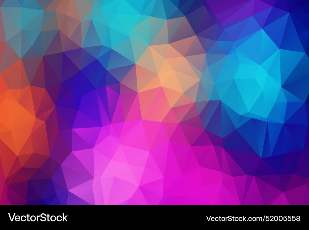 Triangles colorful polygon Royalty Free Vector Image