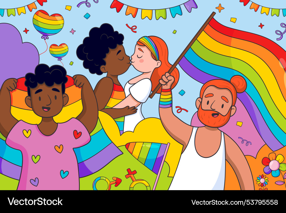 Vibrant pride celebration Royalty Free Vector Image