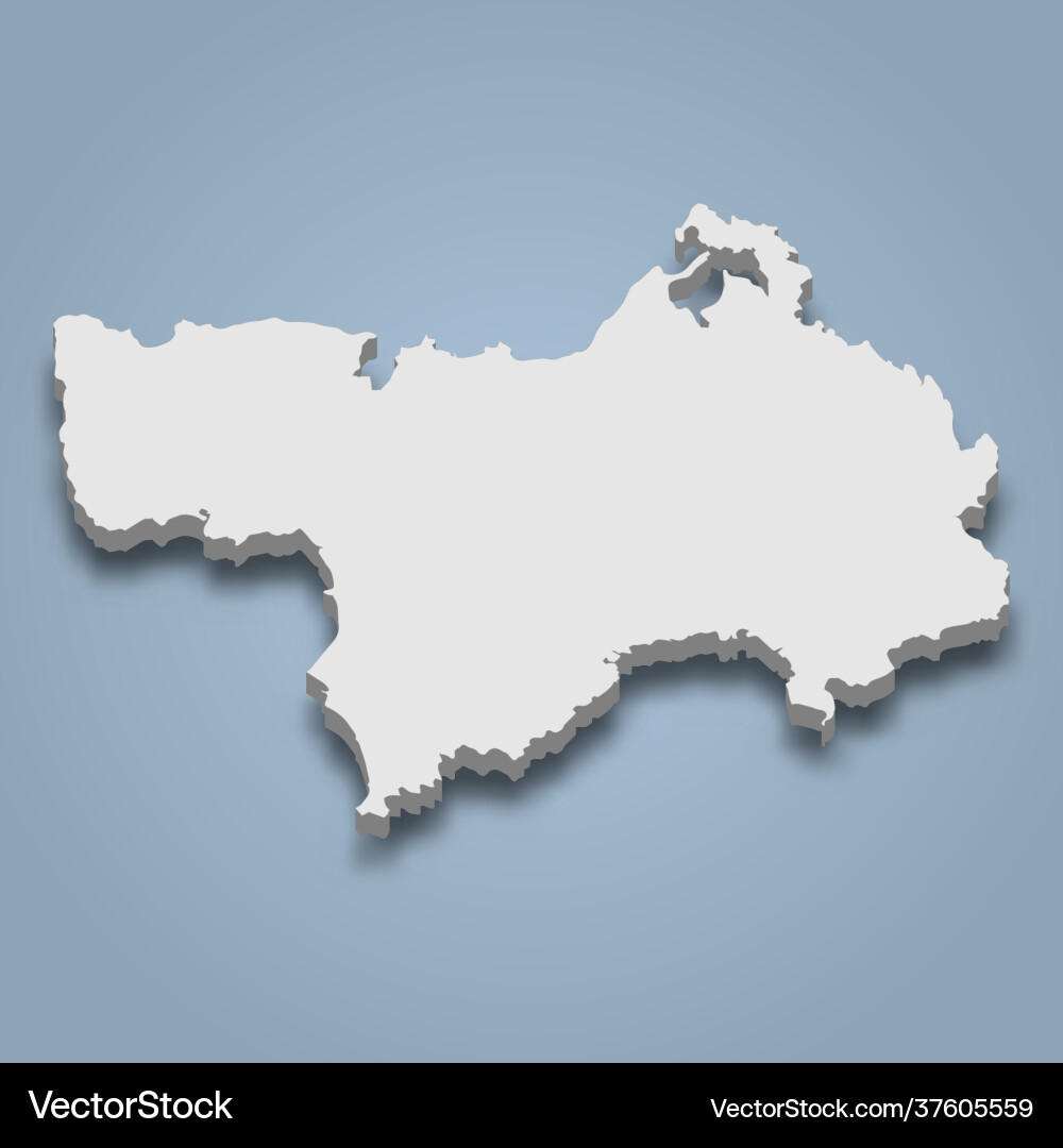 3d isometric map langkawi is an island Royalty Free Vector