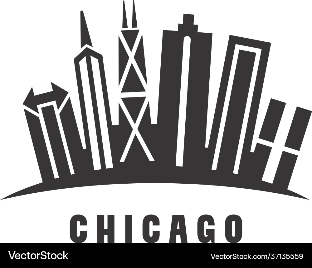 Chicago skyline Royalty Free Vector Image - VectorStock