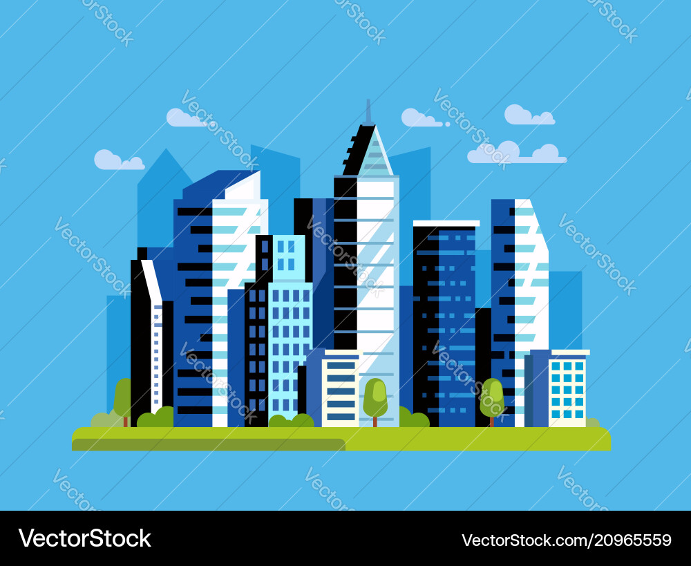 City landscapes Royalty Free Vector Image - VectorStock