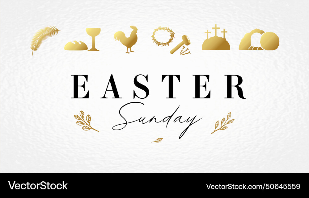 Easter sunday services celebrate the resurrection Vector Image