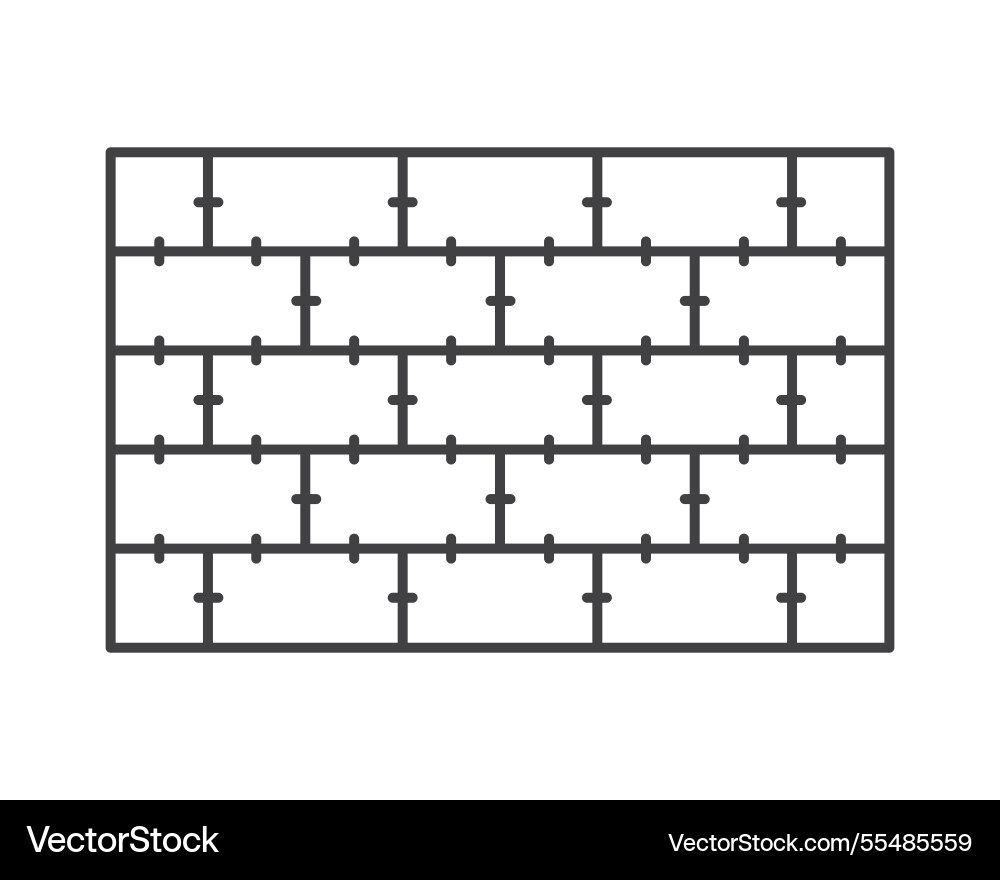 Floor tile outline icon after laying Royalty Free Vector