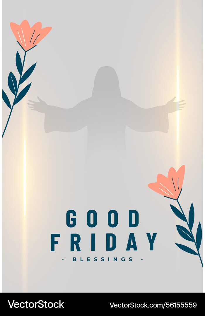 Holy easter good friday greeting flyer Royalty Free Vector