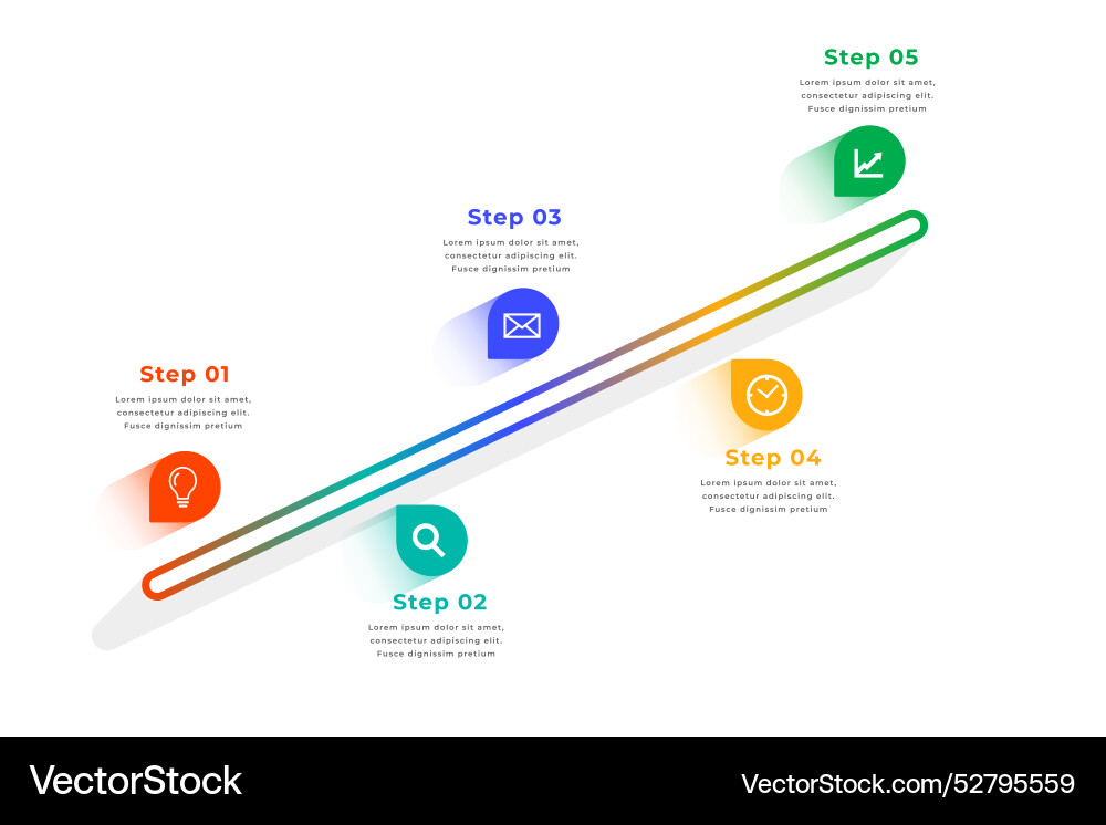 Infographic milestone growth path template Vector Image