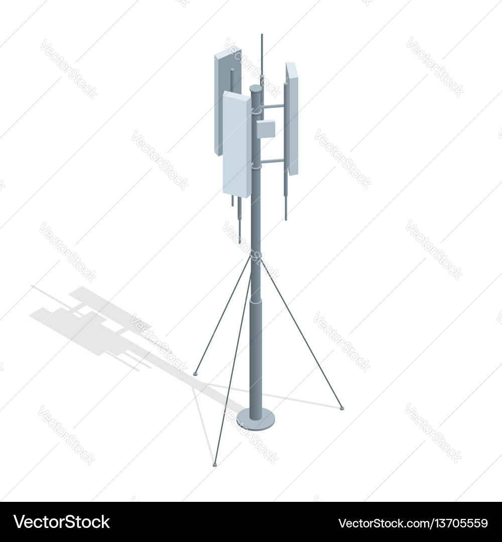 Isometric Telecommunications Network Royalty Free Vector