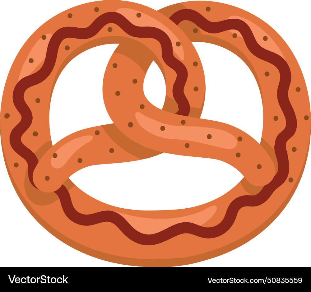 Pretzel food design Royalty Free Vector Image - VectorStock