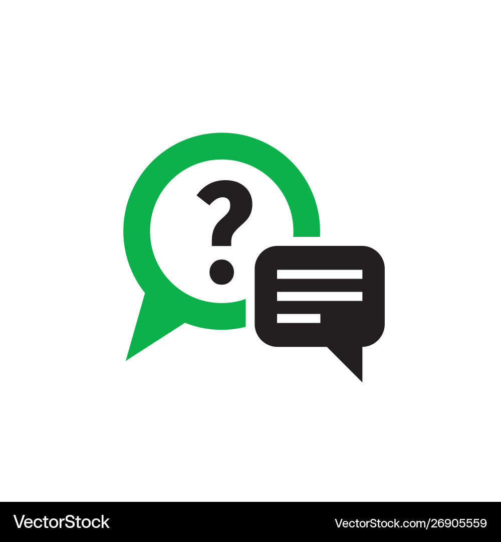 Question answer chat icon design consulting help Vector Image
