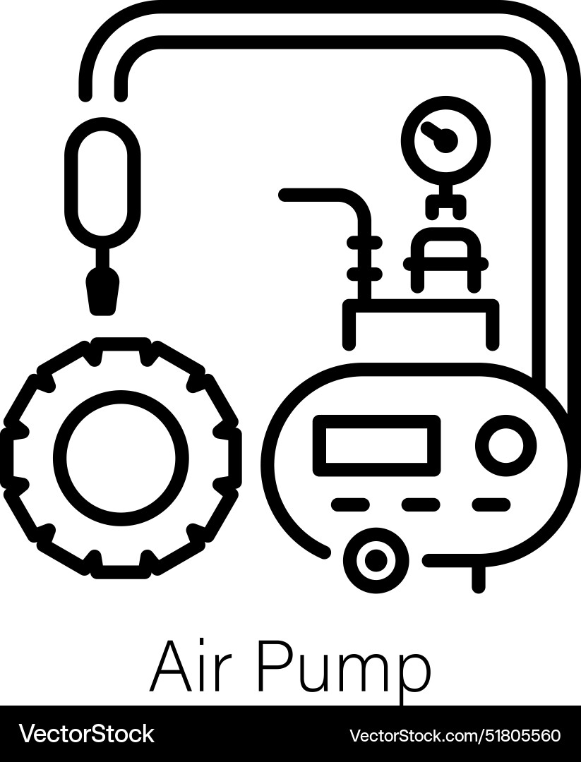 Air pump Royalty Free Vector Image - VectorStock