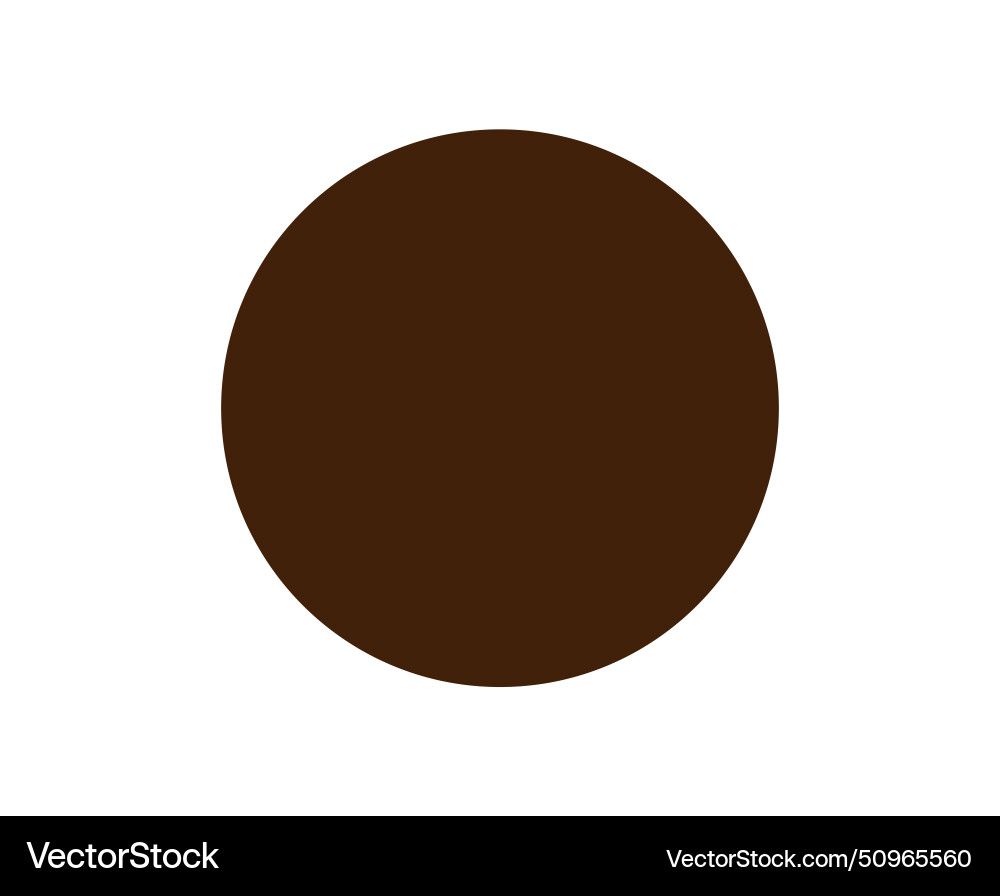 Circle shape symbol brown graphic design element Vector Image