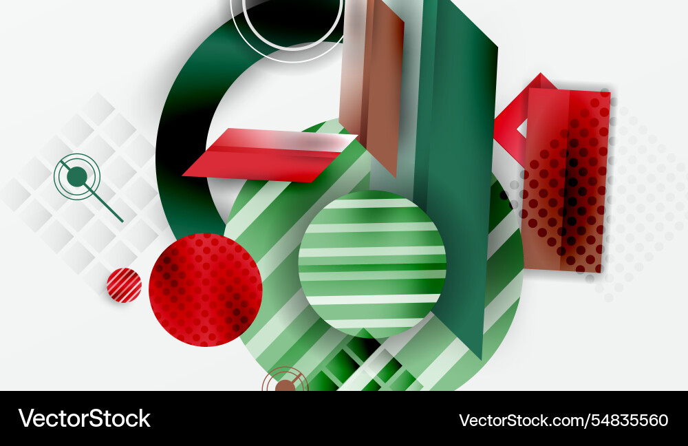 Complex geometric background with circles Vector Image