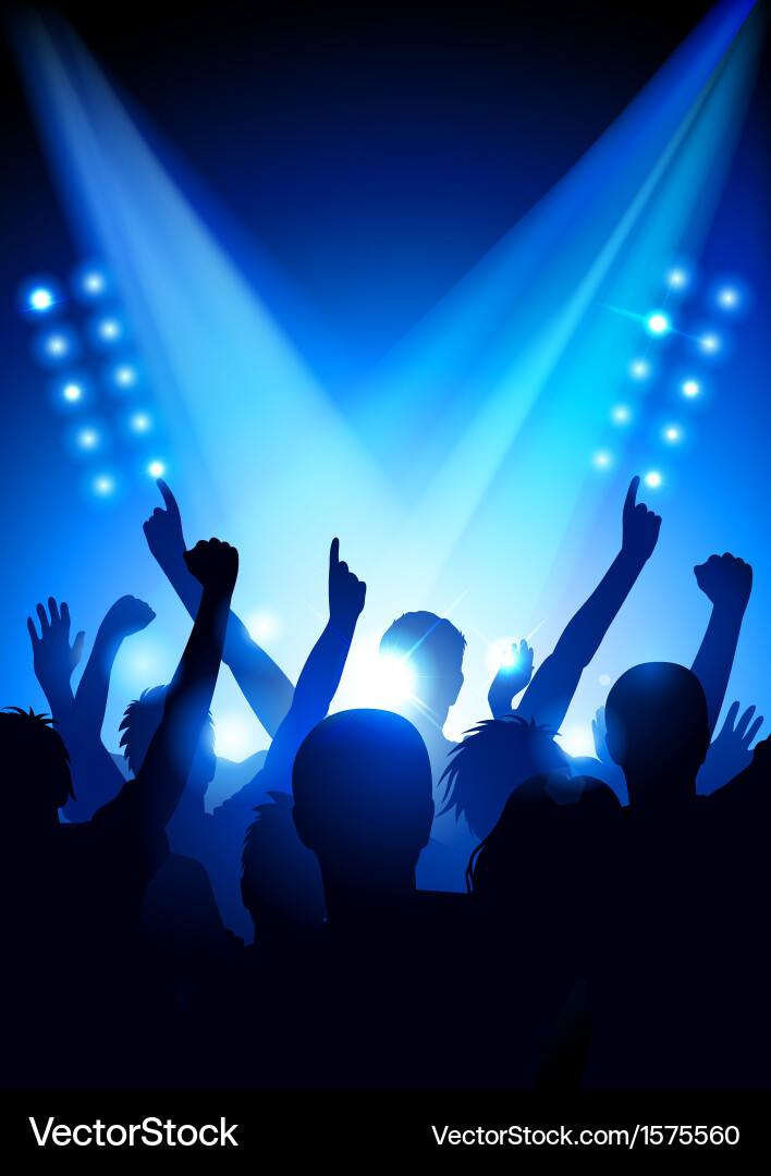 Energetic Concert Crowd Royalty Free Vector Image