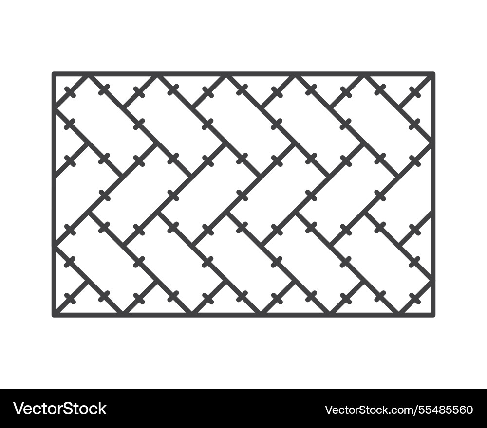 Floor tile outline icon after laying Royalty Free Vector