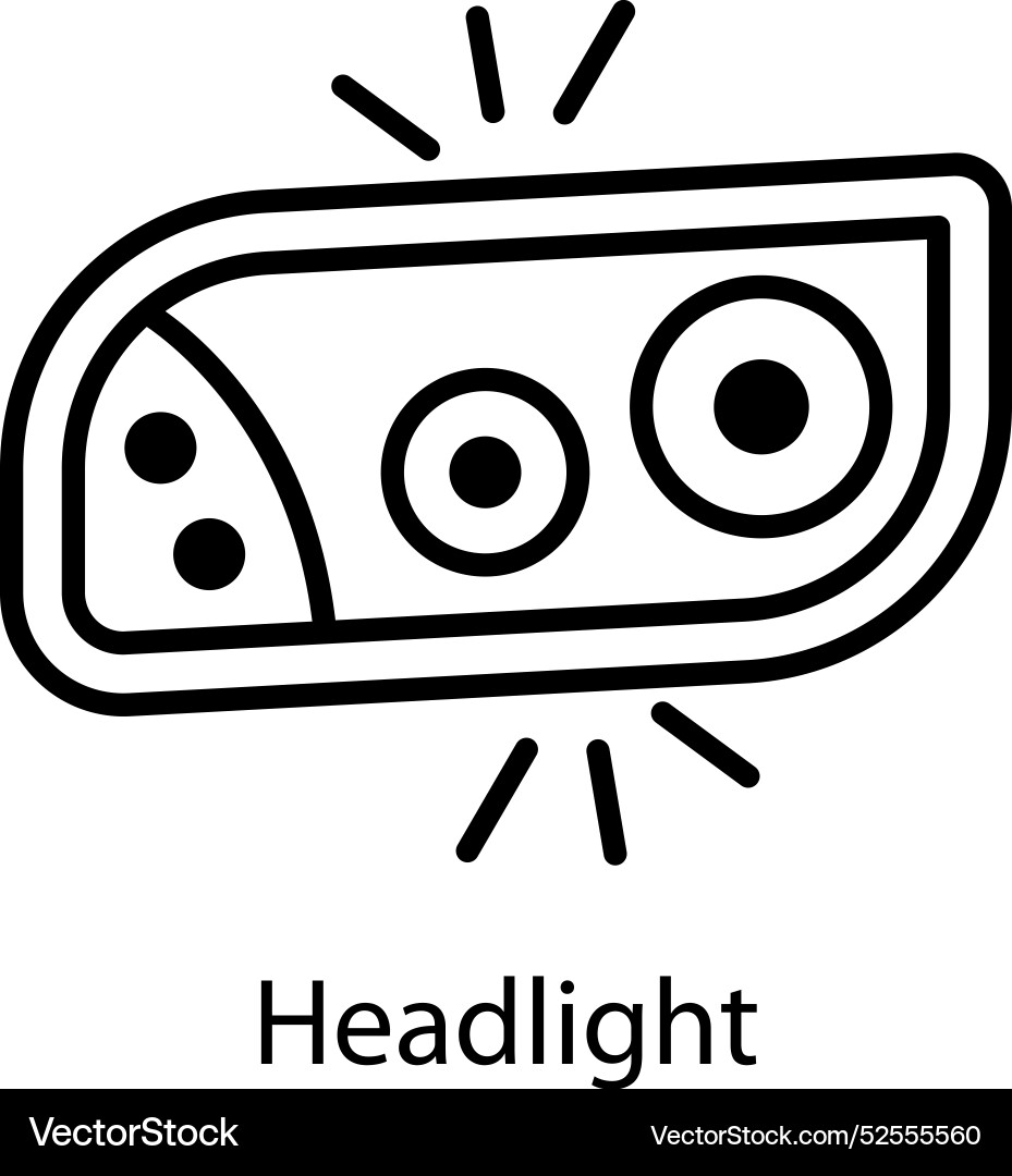 Headlight Royalty Free Vector Image - VectorStock