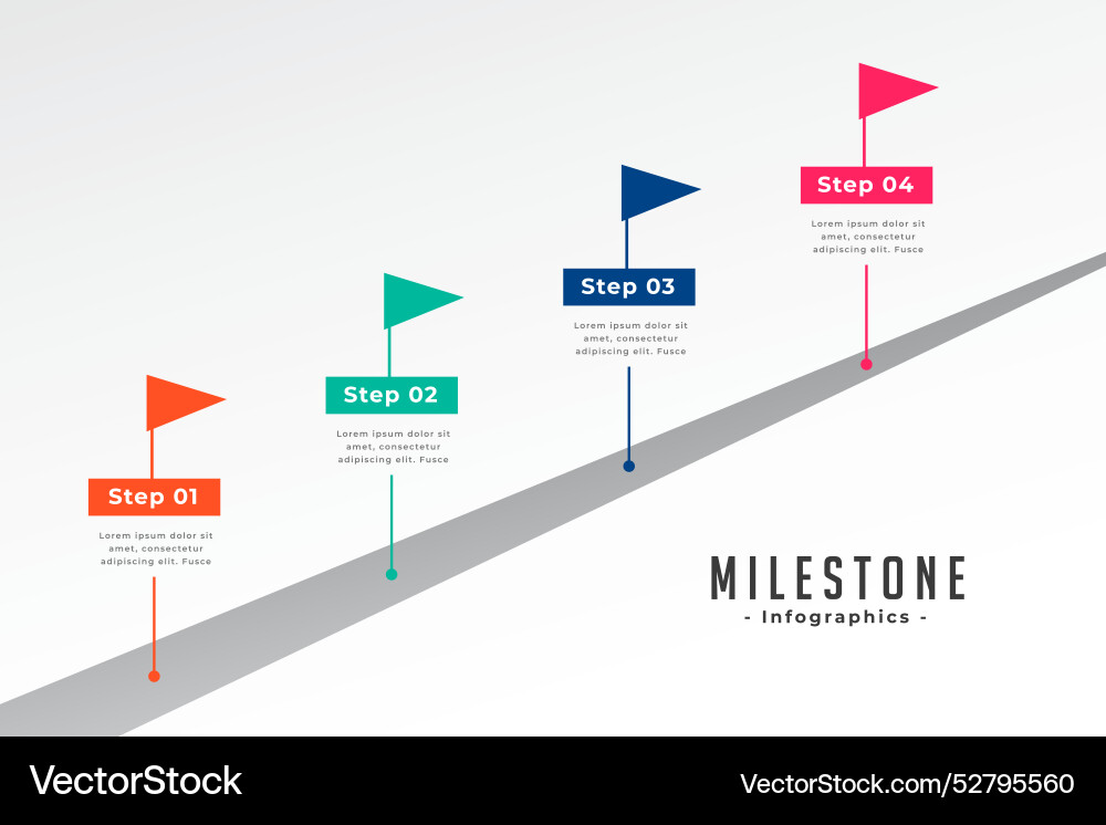 Infographic milestone map template visualize data Vector Image