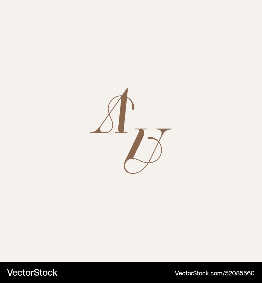 Initial monogram logo wedding concept design Vector Image