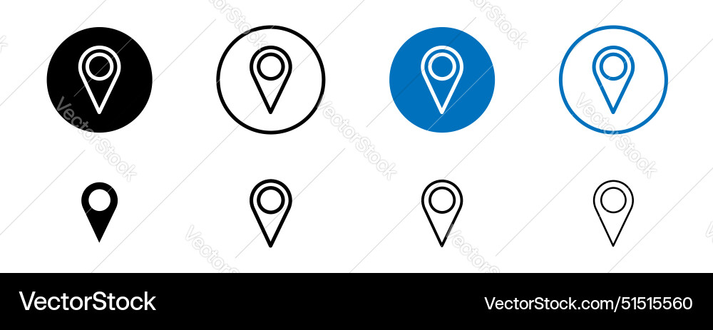 Map marker icon Royalty Free Vector Image - VectorStock