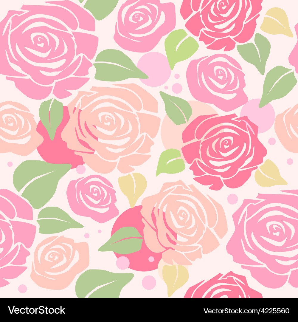 Pastel Rose Seamless Pattern Royalty Free Vector Image