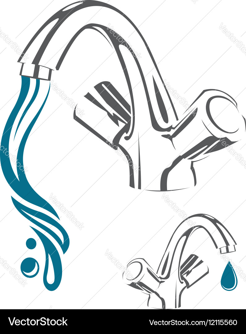Water tap image Royalty Free Vector Image - VectorStock