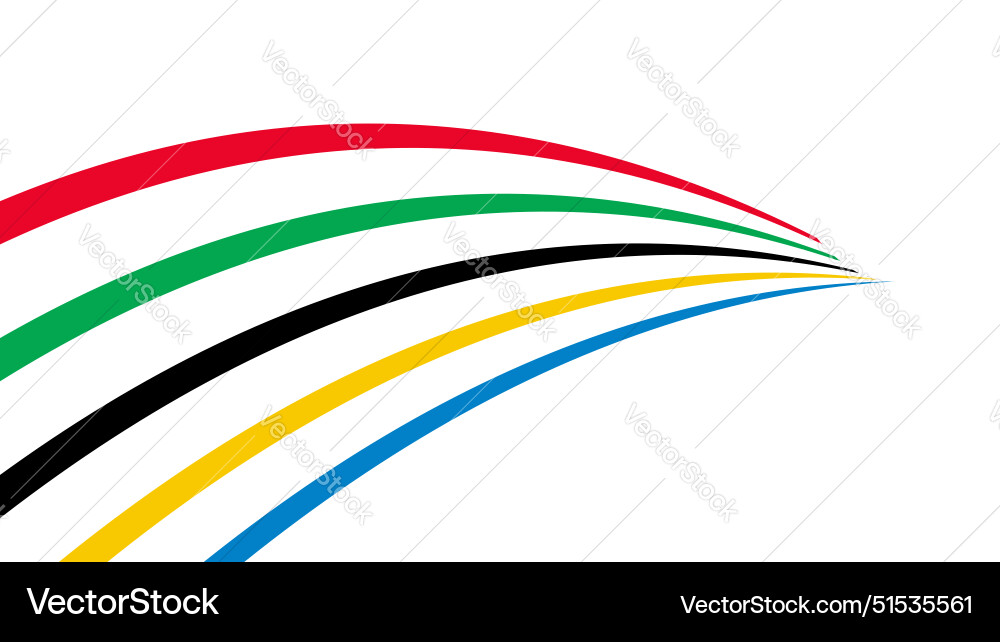 Abstract colorful curly line isolated on white Vector Image