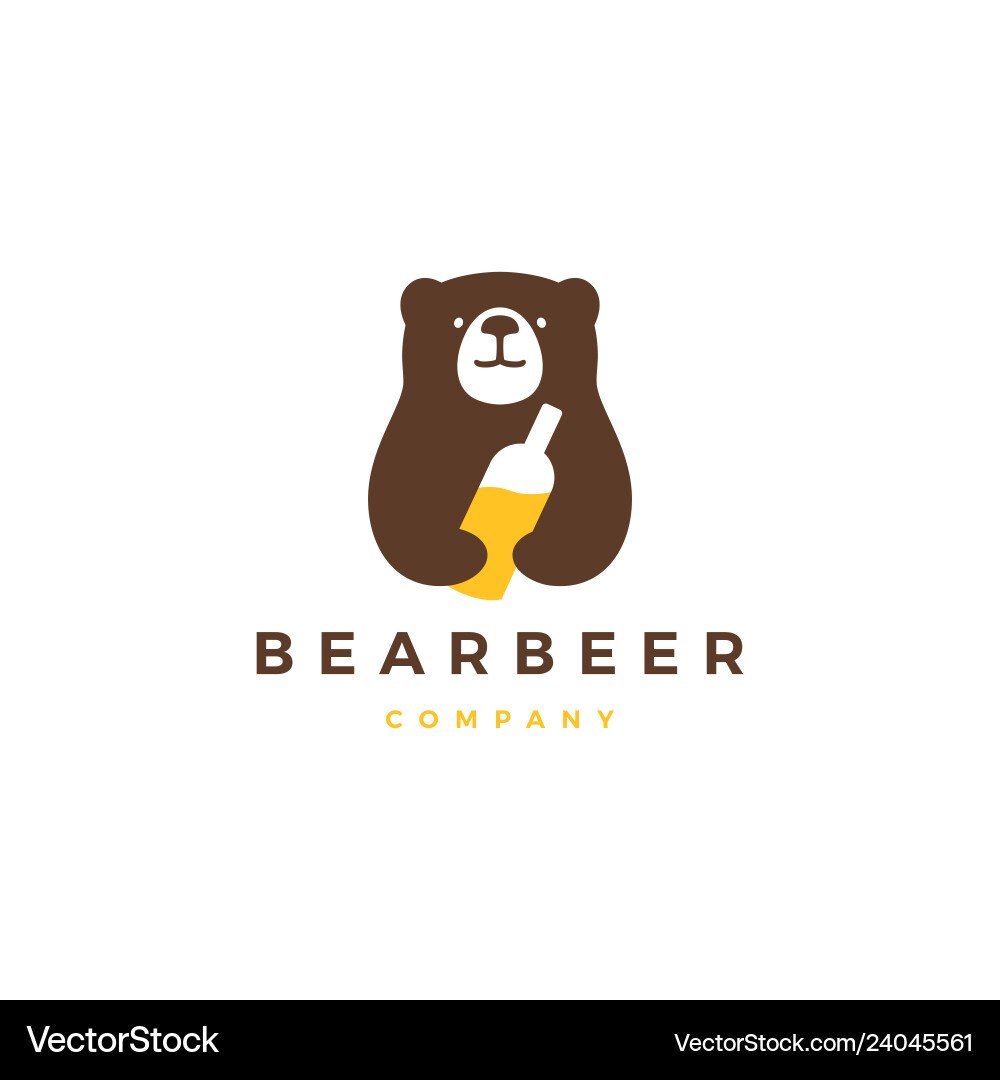 Bear beer logo icon Royalty Free Vector Image - VectorStock