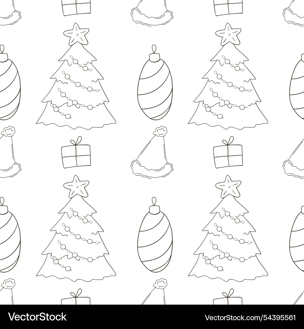 Christmas background coloring pattern in hand Vector Image