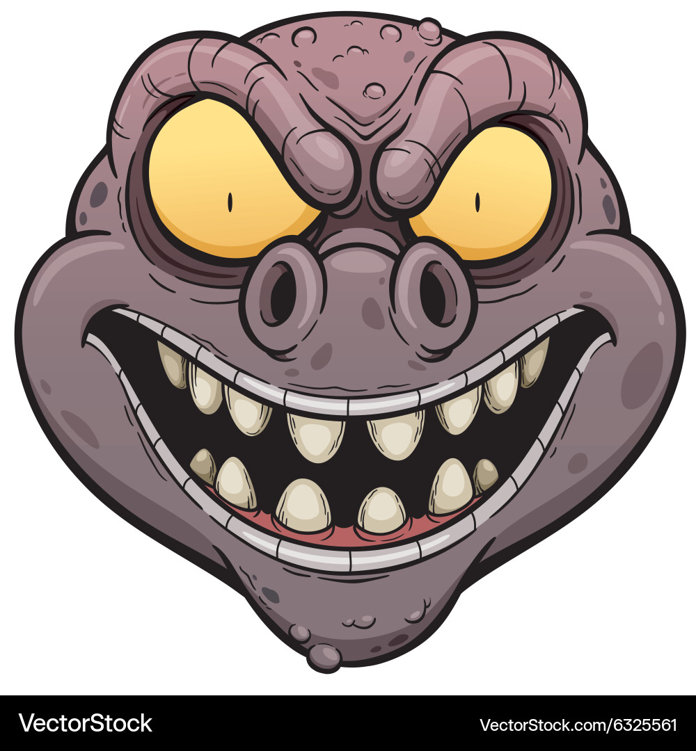 Monster face Royalty Free Vector Image - VectorStock