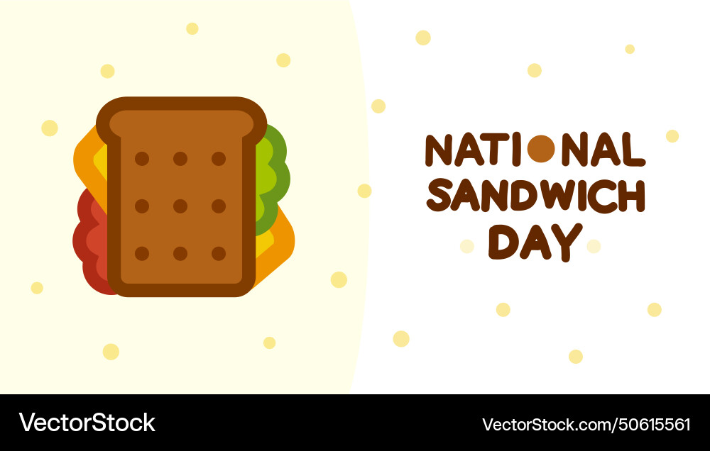 National sandwich day Royalty Free Vector Image
