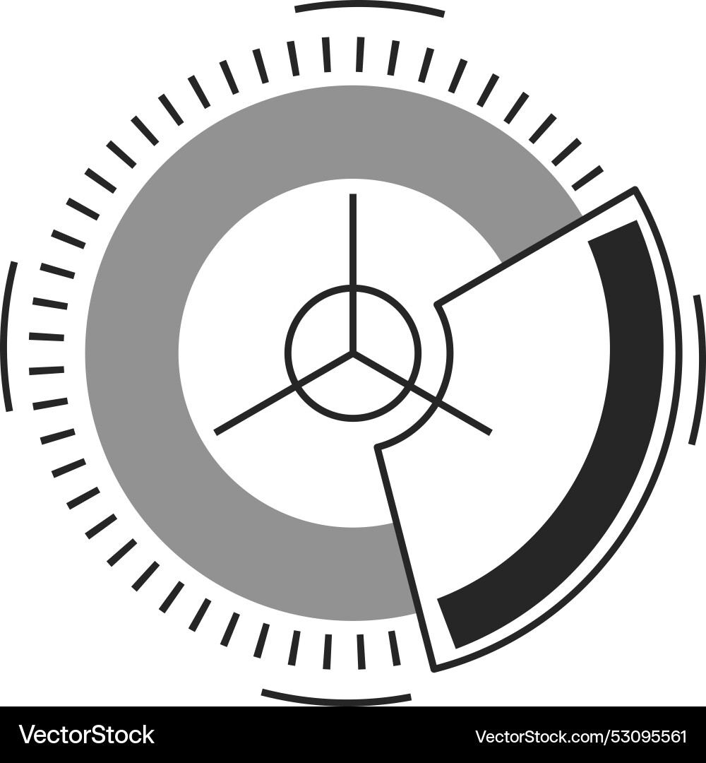 Round focus interface digital aim tech crosshair Vector Image