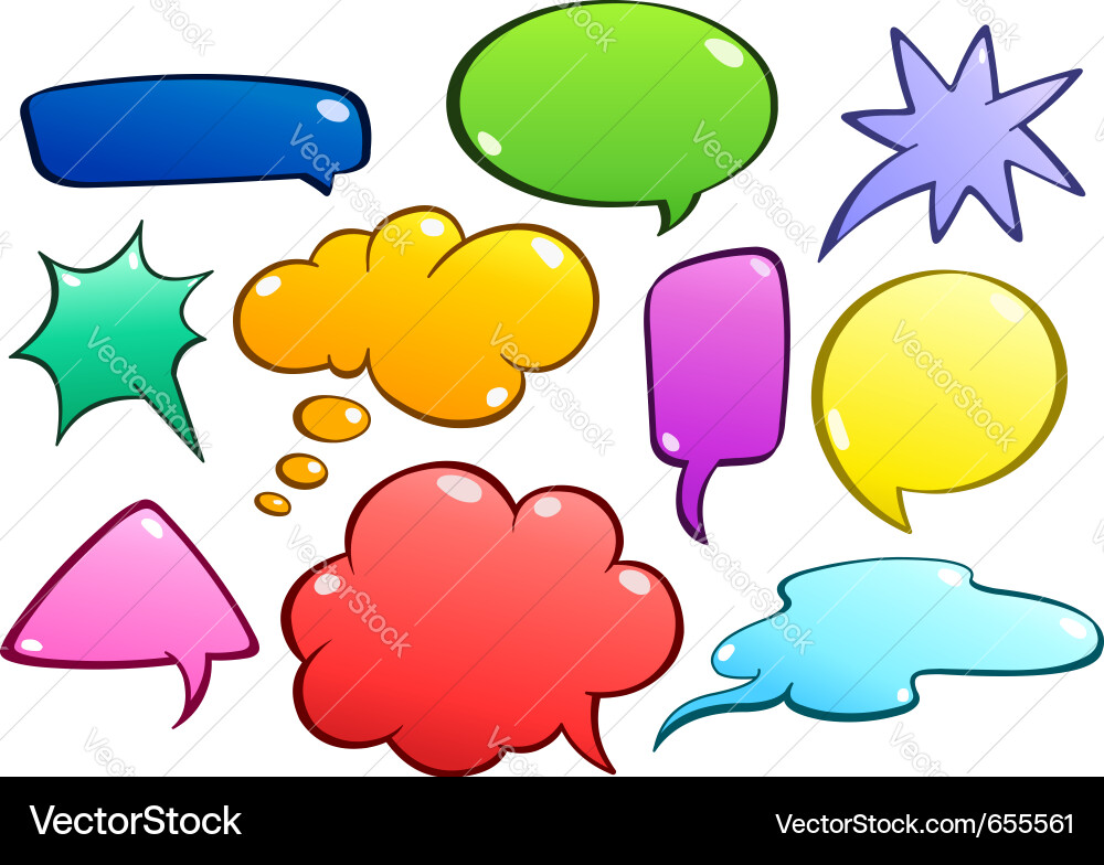 Speech Bubbles Collection Royalty Free Vector Image