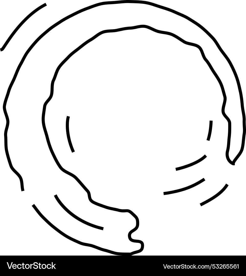 Zen circle enso line icon Royalty Free Vector Image