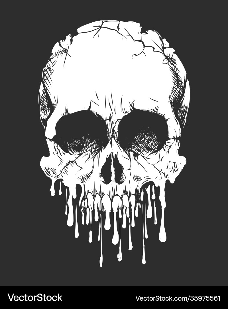 Zombie skull Royalty Free Vector Image - VectorStock