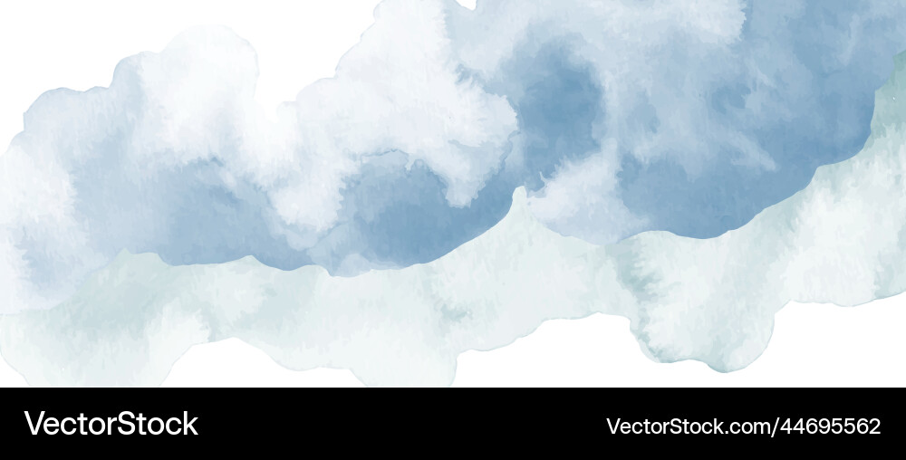 Blue watercolor abstract background form design Vector Image