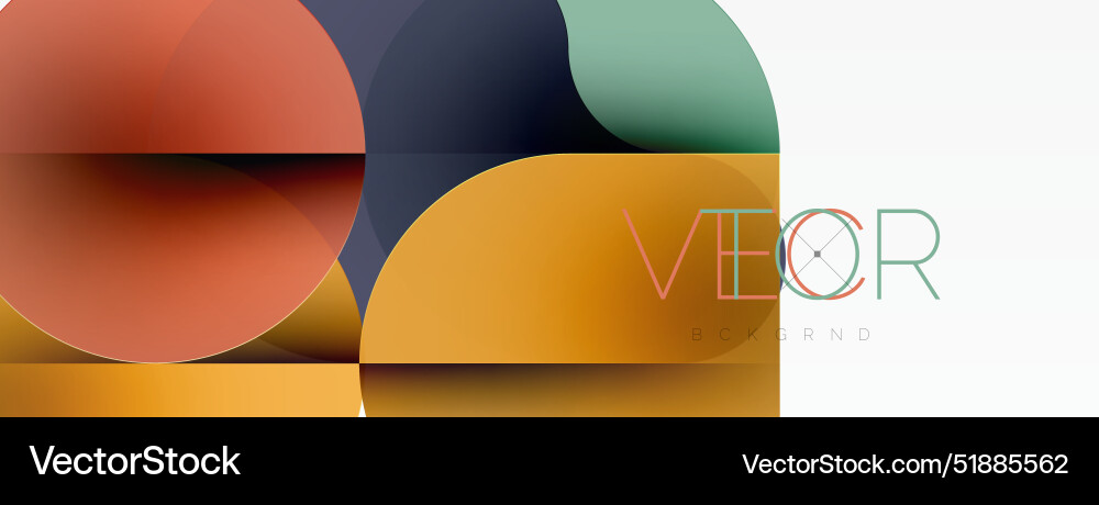 Minimal round shapes geometric abstract background
