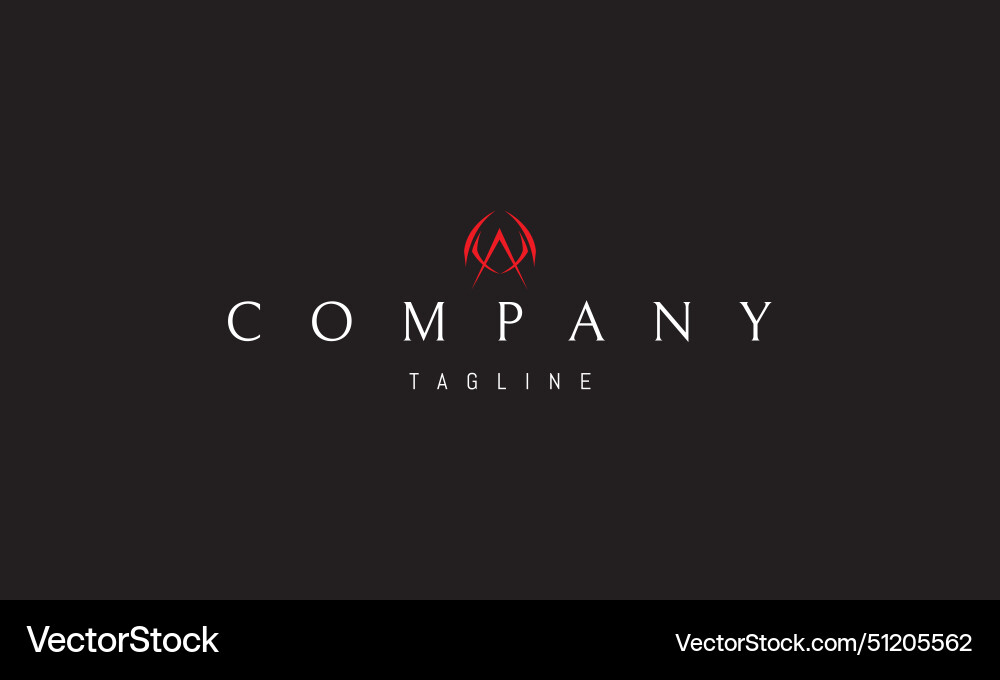 Rotes Logo mit abstraktem Bild Lizenzfreies Vektorbild