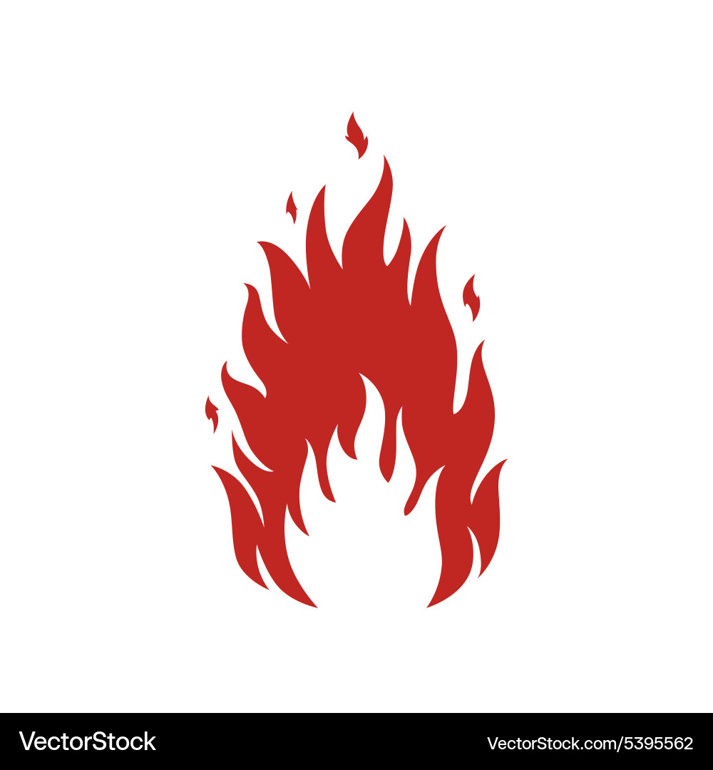 Simple fire icon Royalty Free Vector Image - VectorStock