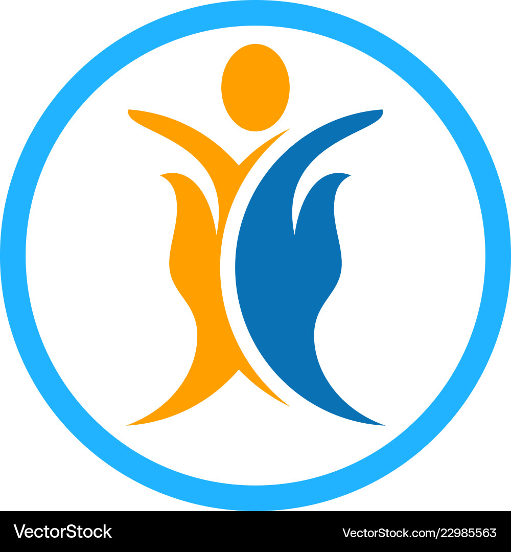 Abstract people care logo Royalty Free Vector Image