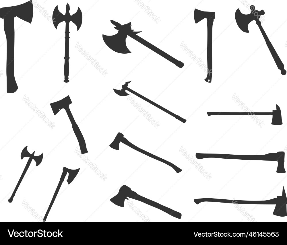 Axe silhouette icon black Royalty Free Vector Image