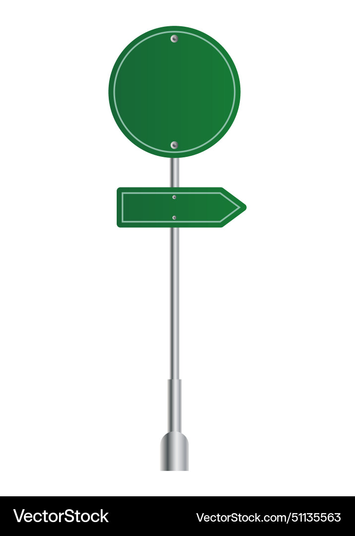 Green traffic sign road board text panel mockup Vector Image