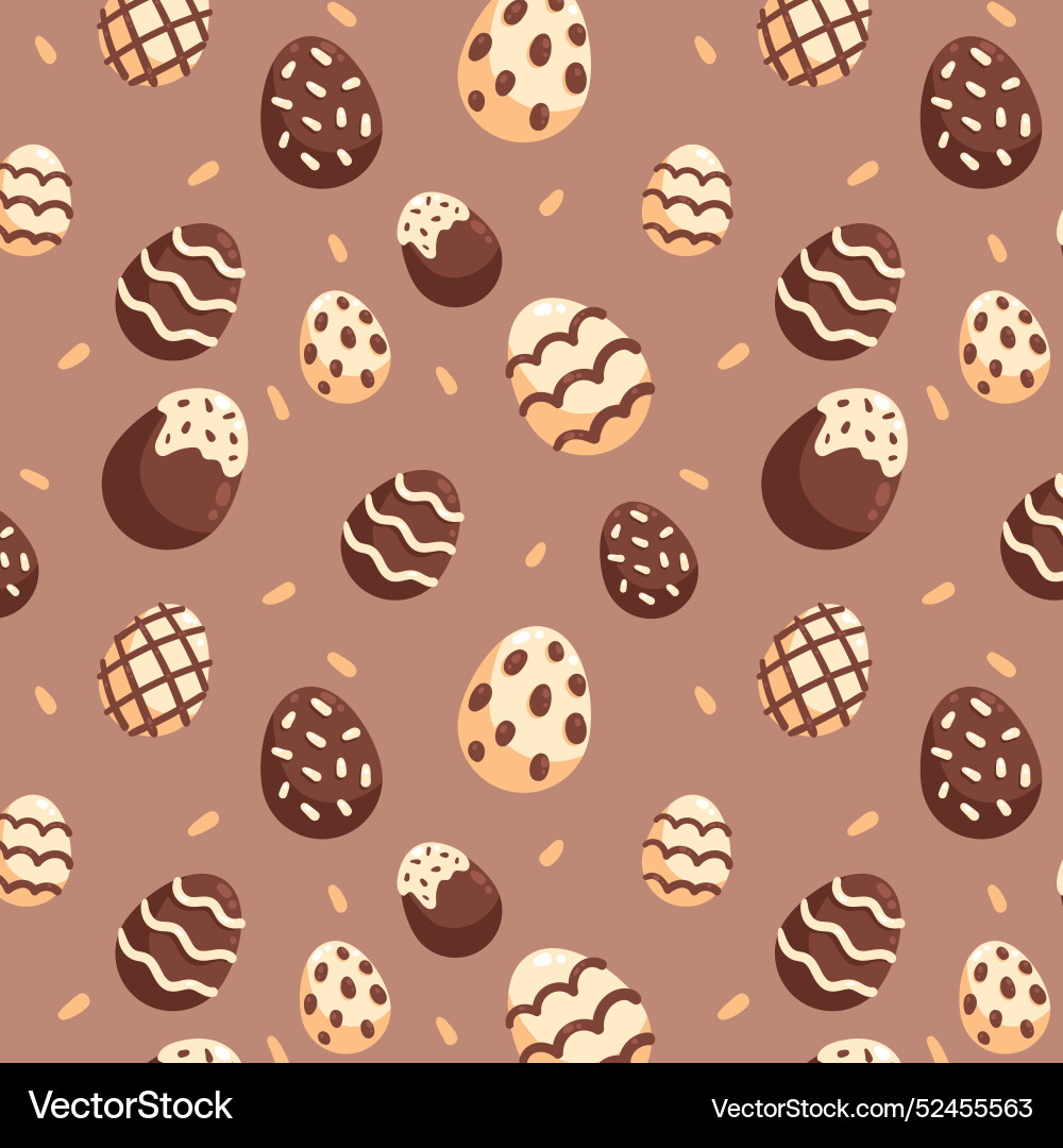 Hand drawn chocolate pattern design Royalty Free Vector