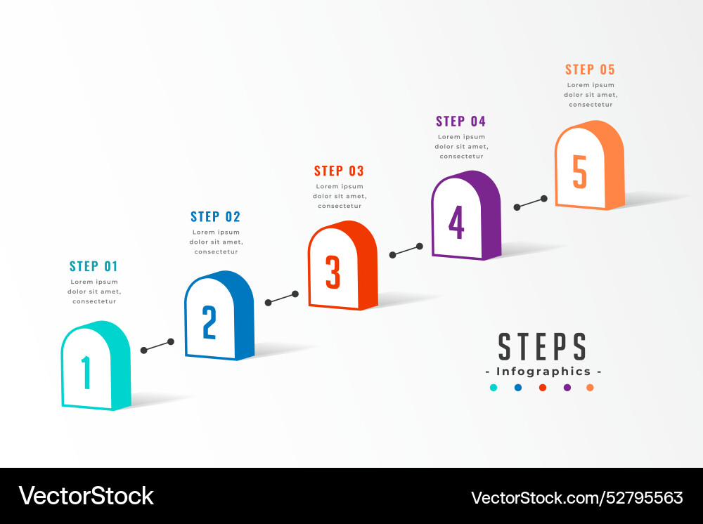Infographic milestone road pointer template a Vector Image