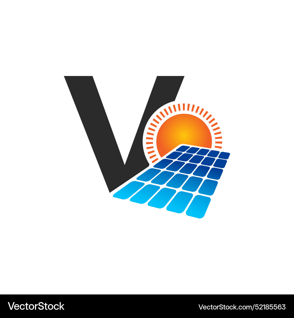 Letter v logo template colorful Royalty Free Vector Image