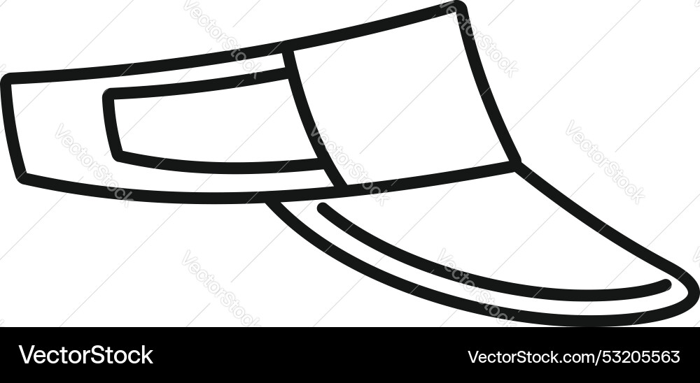 Line style icon representing a tennis sun visor Vector Image