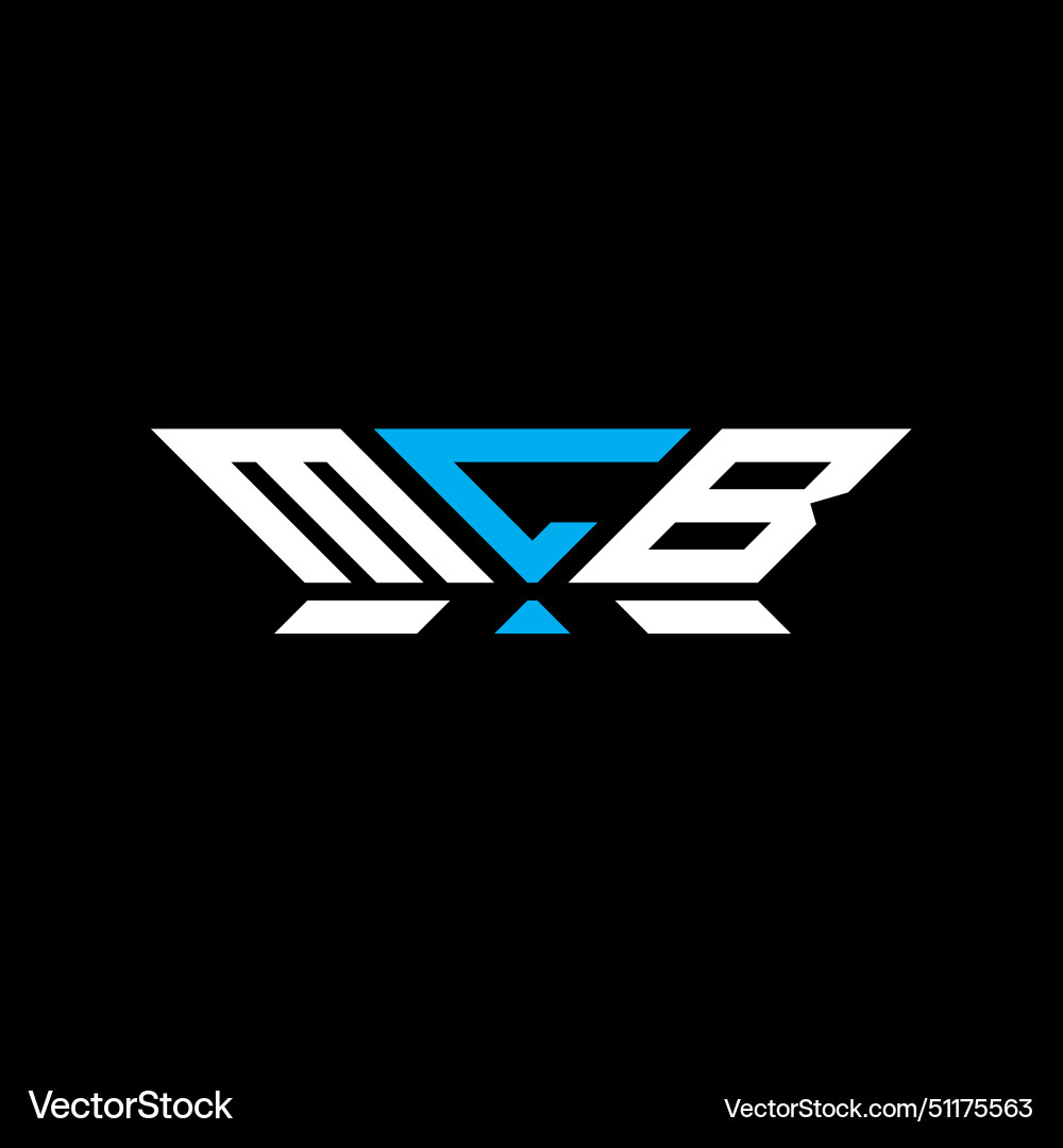 Mlb letter logo design simple and modern Vector Image